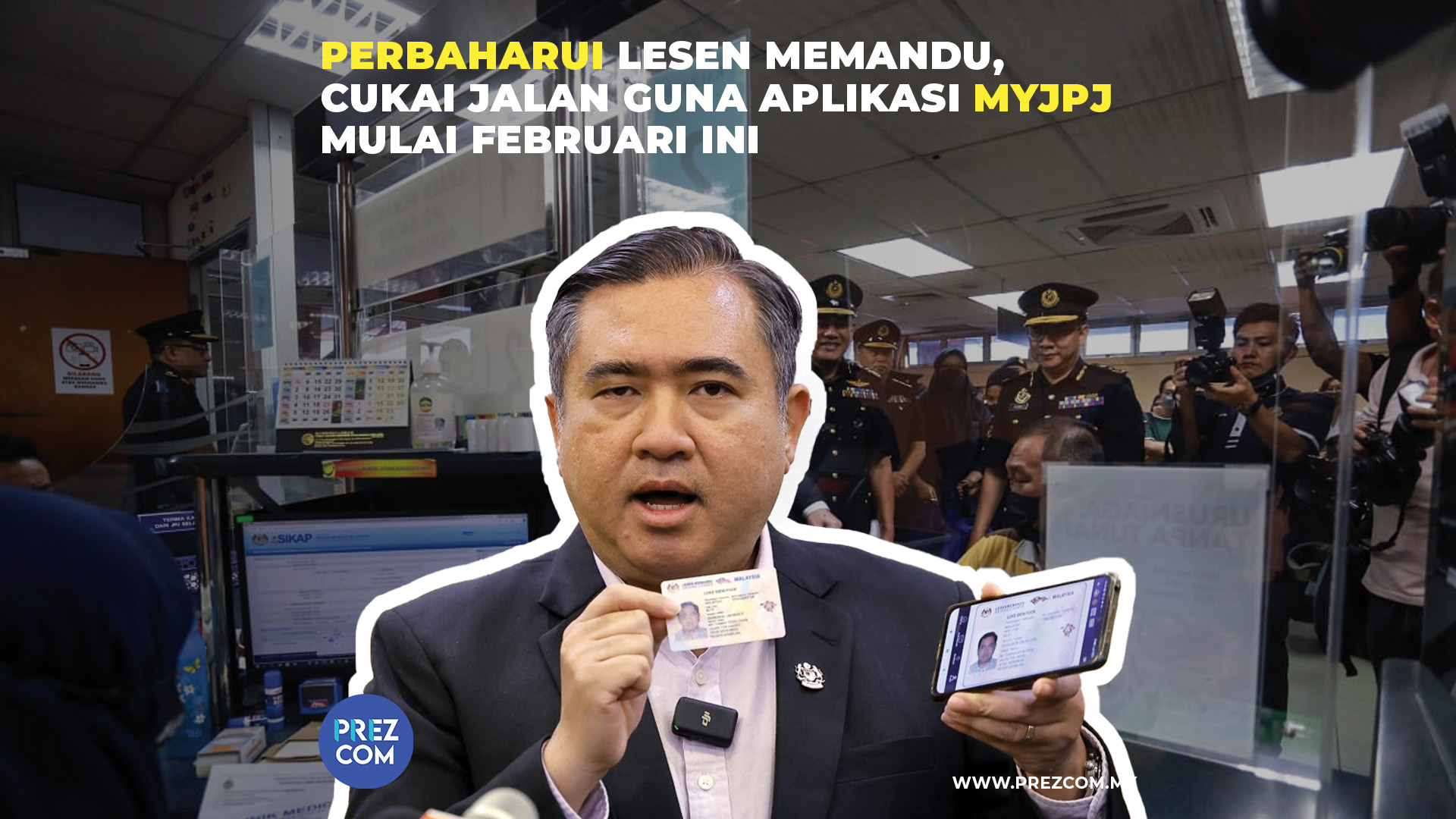Pembaharuan lesen memandu, kenderaan melalui aplikasi MyJPJ bermula 1 ...